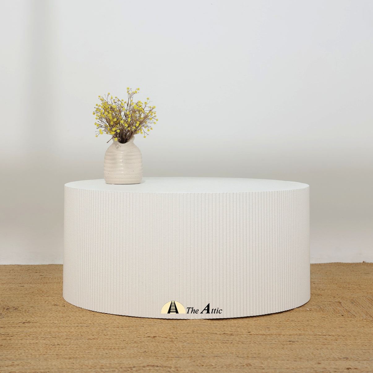 Nara Round White Coffee Table, Center Table, White Furniture - The ...